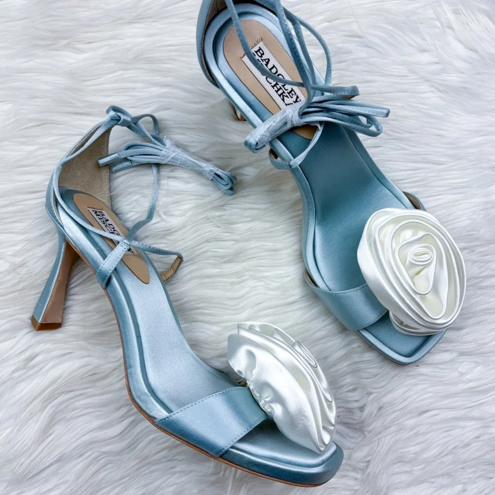 Badgley Mischka | Shoes | Badgley Mischka Janelle Ankle Tie Sandals ...